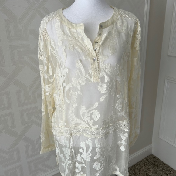 Sundance | Tops | Nwt Sundance Sheer Lace Tunic Size M | Poshmark